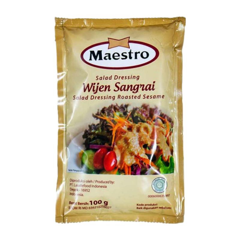 Jual Mahbubah - Maestro 100 g Wijen Sangrai Salad Dressing Sachet ...