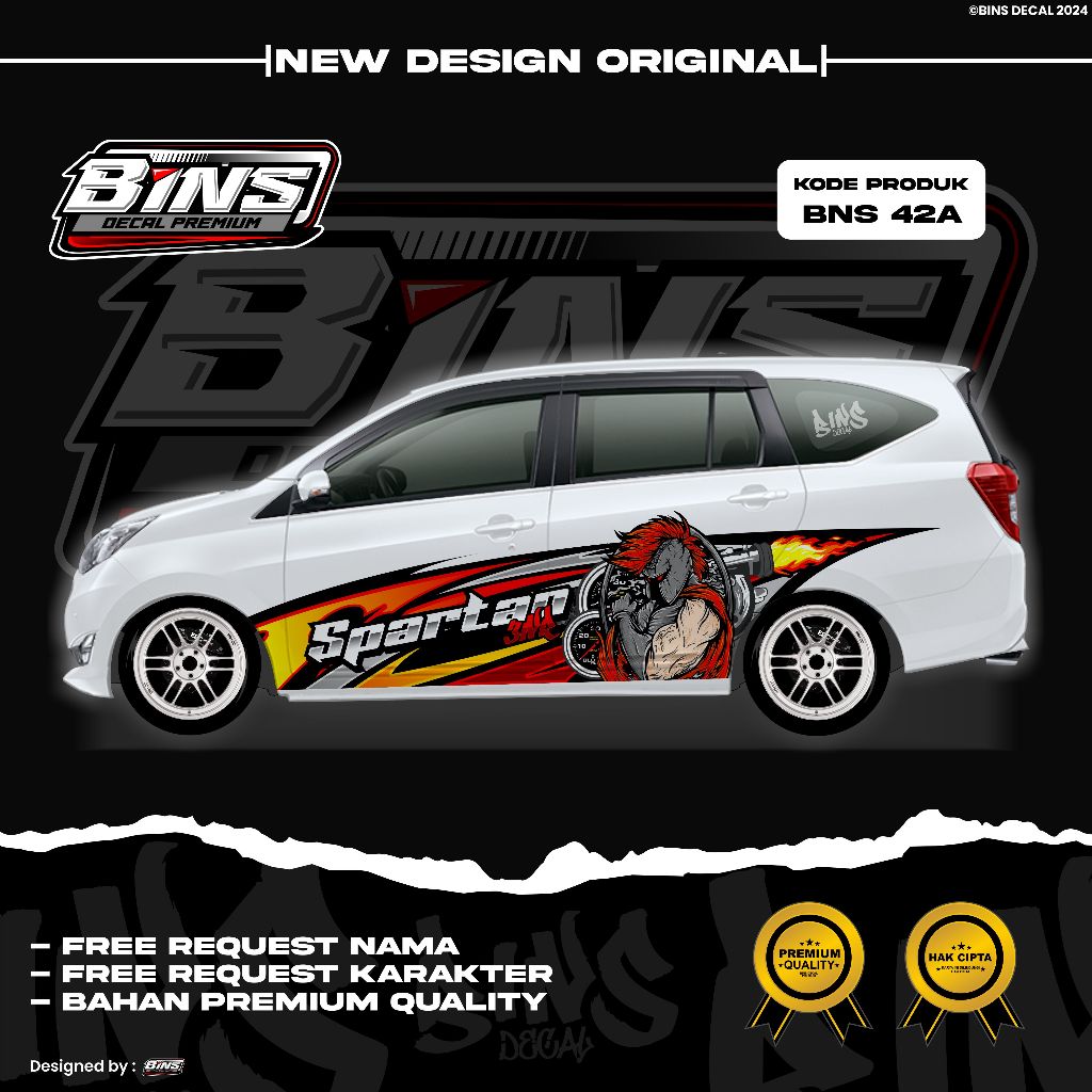 Jual BNS42-STIKER DECAL CUSTOM GAMBAR MOBIL XENIA SIGRA INNOVA SIAP ...