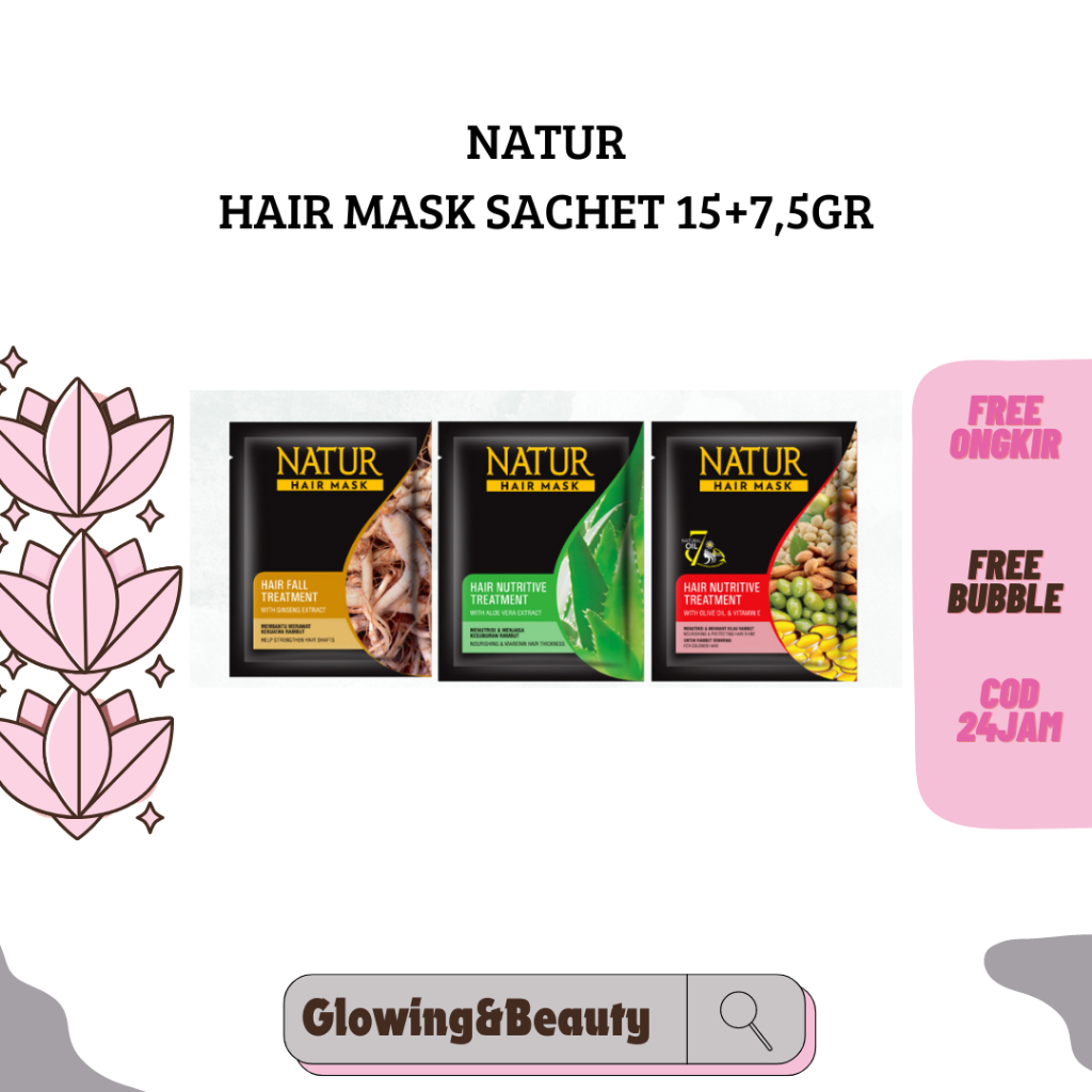 Jual NATUR HAIR MASK SACHET 15+7,5GR | Shopee Indonesia