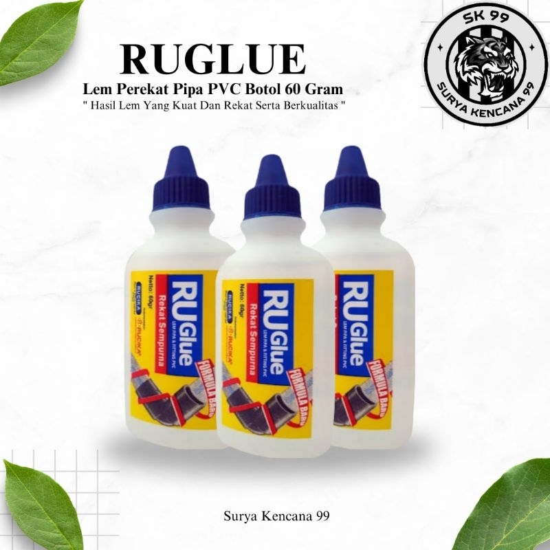 Jual Ru Glue Ruglue Lem Pipa Pvc Botol Tetes 60 gram | Shopee Indonesia