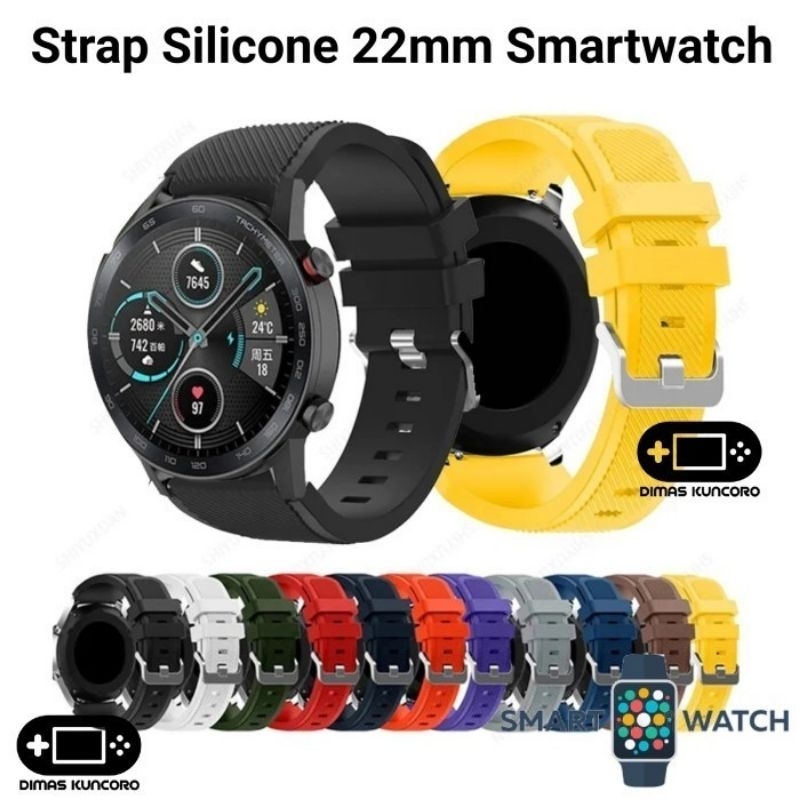 Jual Strap Silicone 22mm haylou watch 4 4s solar 5 iron n1 ls05 lite ...