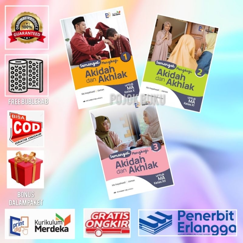 Jual Buku AKIDAH & AKHLAK MA Kelas 10 11 12 KM Merdeka Erlangga | Shopee Indonesia
