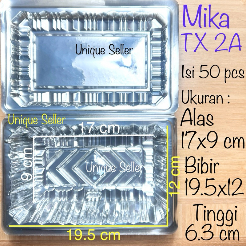 Jual [Isi50] Mika 2A Tebal isi 50 pcs / Mika 2 A / Mika Kue VX 2A 18x10 ...