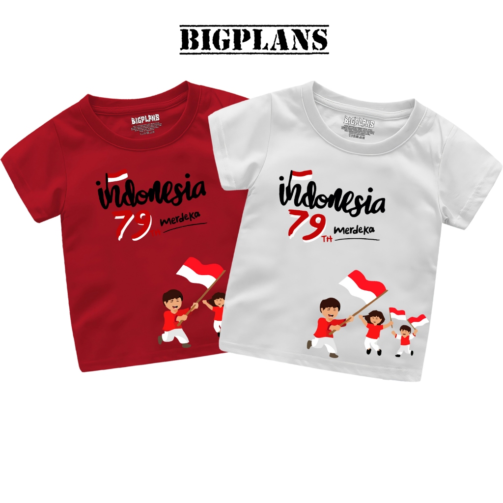 Jual BAJU KAOS KEMERDEKAAN ANAK & DEWASA TULISAN INDONESIA 79TH MERDEKA ...