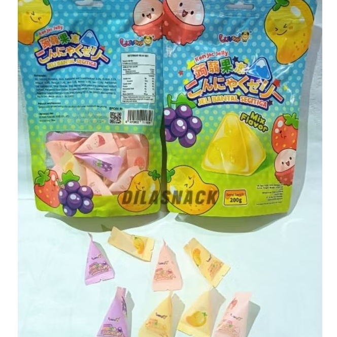 Jual Baru Jelly luvmi konjac jely Bantal Segitiga segi tiga jeli rasa ...