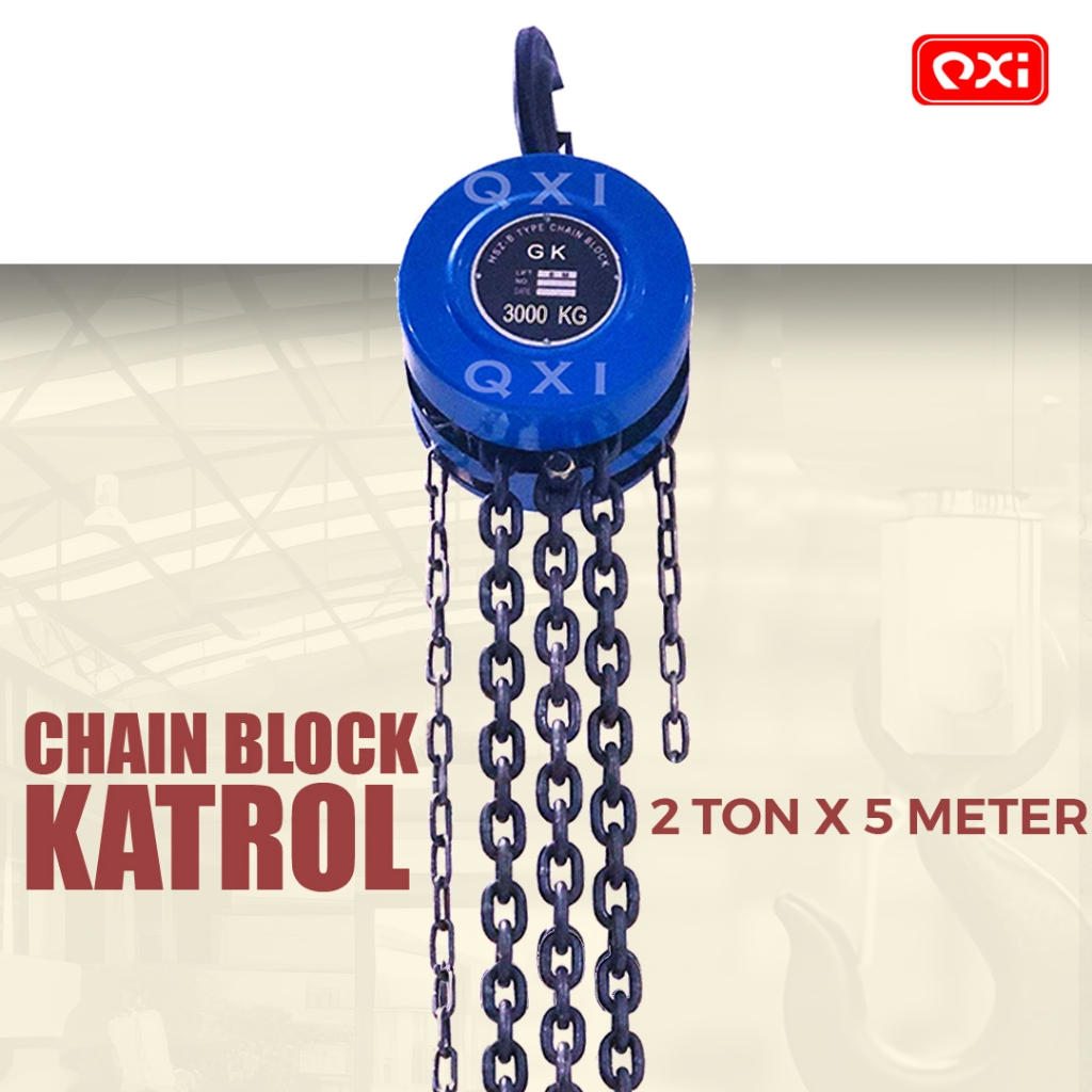 Jual Takel 2 Ton 5 Meter / Chain Block / Chain Hoist Crane Katrol 2T X ...