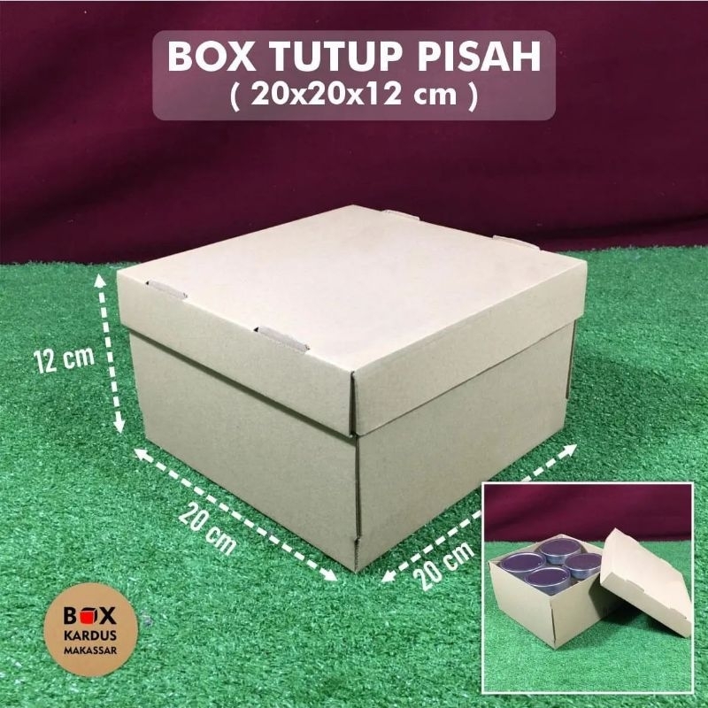 Jual Box Kardus Tutup Pisah/Box Kemasan/Box Makanan/Box Packaging/Box ...
