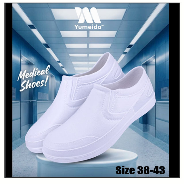 Jual Yumeida 7091 38-43 Putih / Sapatu Slip On APD Putih Non Medis ...