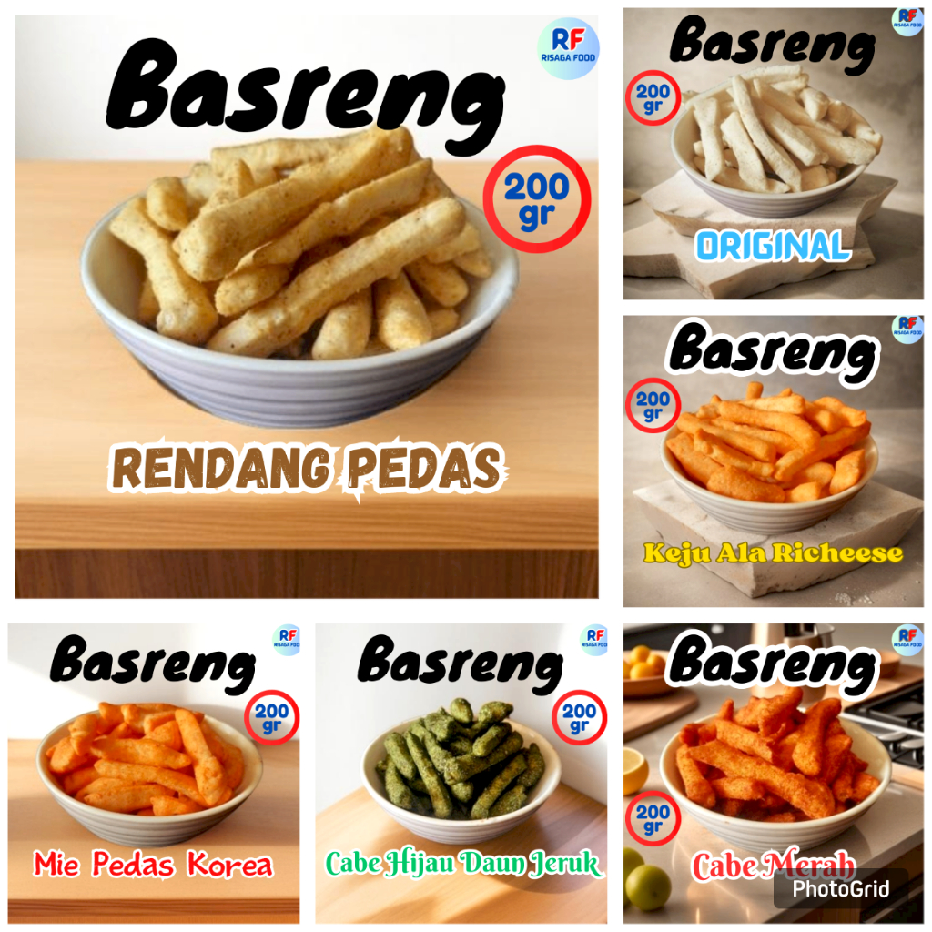 Jual Risaga Food Basreng Original Rendang Mie Pedas Korea Keju Ala ...