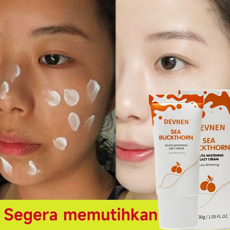 Jual Kem Pemutih Wajah 30g Niacinamide Lazy Cream Gluta Whitening Lazy ...