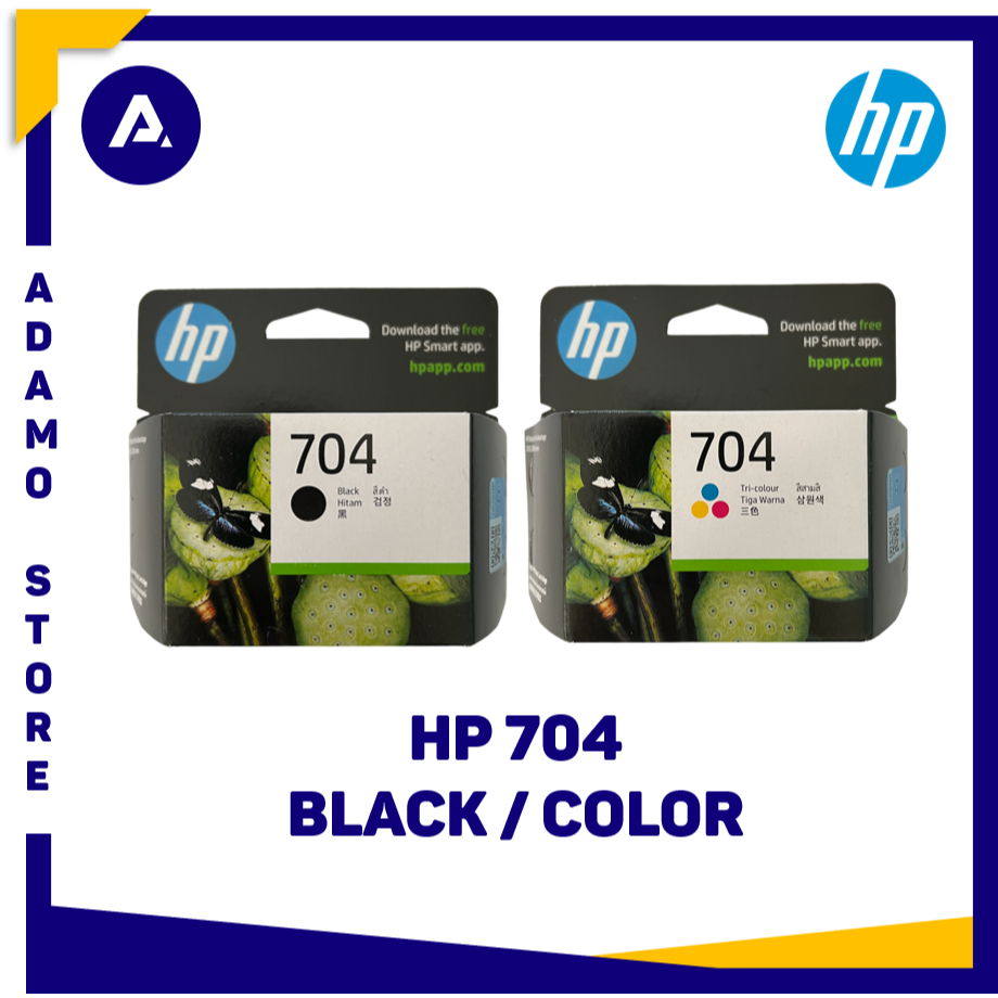 Jual Tinta HP 704 Original Ink Cartridge (Black / Color) | Shopee Indonesia