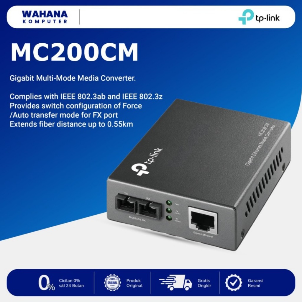Jual TPLINK TL- MC200CM Gigabit Multi-Mode SC Media Converter Tp-link | Shopee Indonesia
