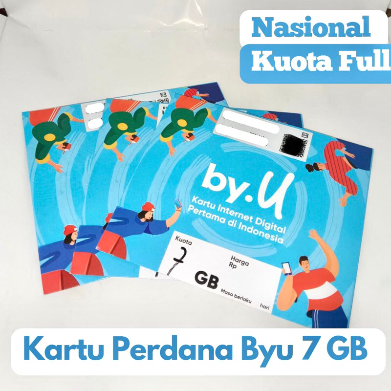 Jual Byu Telkomsel Kartu Perdana Kuota 3GB Paket Data Internet Kuota ...