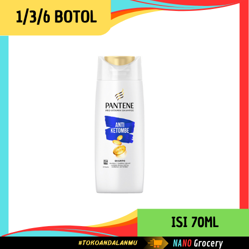 Jual Pantene Anti Ketombe Isi 70ml | 1 Botol - 3 Botol - 6 Botol | Shopee Indonesia