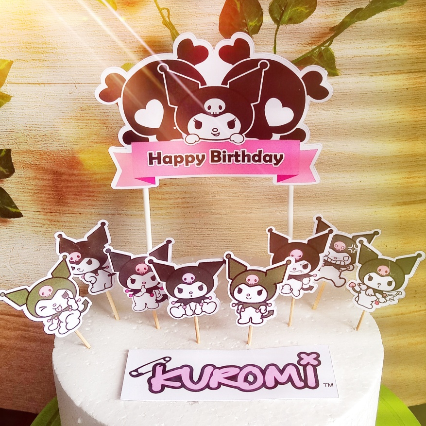 Jual Topper Kuromi Custom Nama untuk Hiasan Kue Ulang Tahun / Ultah ...