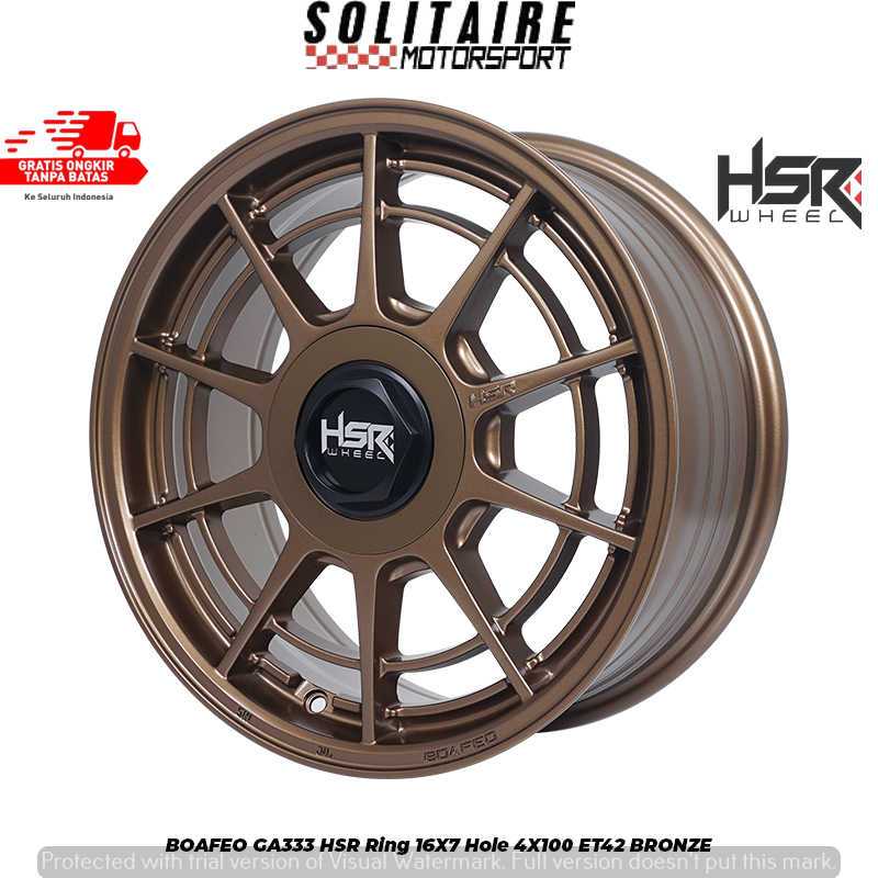 Jual velg recing type hsr original R16X7 HOLE 4X100 pnp ke mobil brio ...