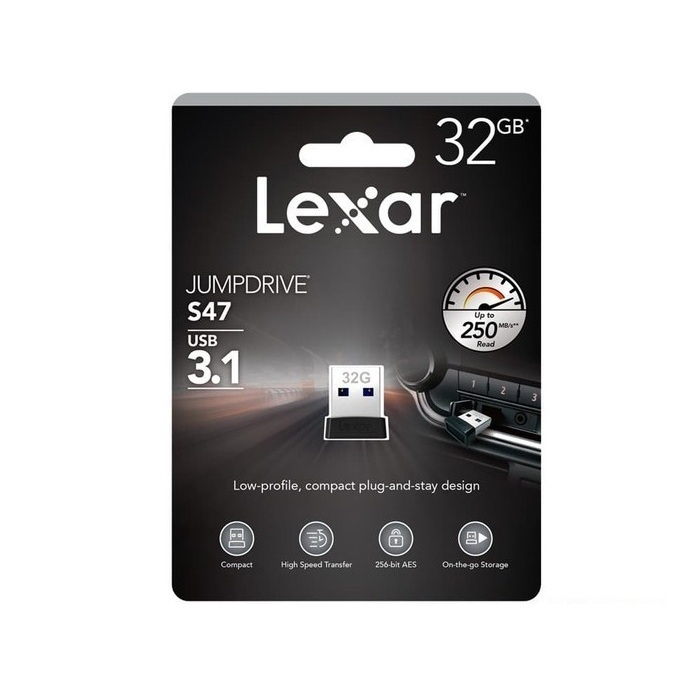 Jual Lexar Flashdisk Jumpdrive S47 USB 3.1 Up To 250 MB/s 32GB, 64GB ...