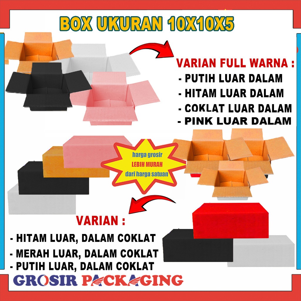 Jual Box 10x10x5 Cm / Box Packing / Kardus Mini / Karton | Shopee Indonesia