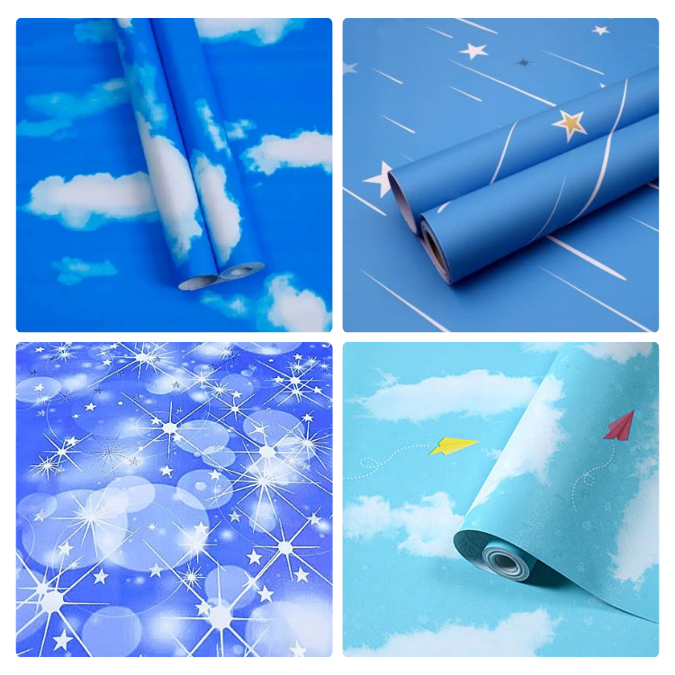 Jual Wallpaper Dinding Kamar Tidur Anak Stiker Walpaper Langit Walpeper ...