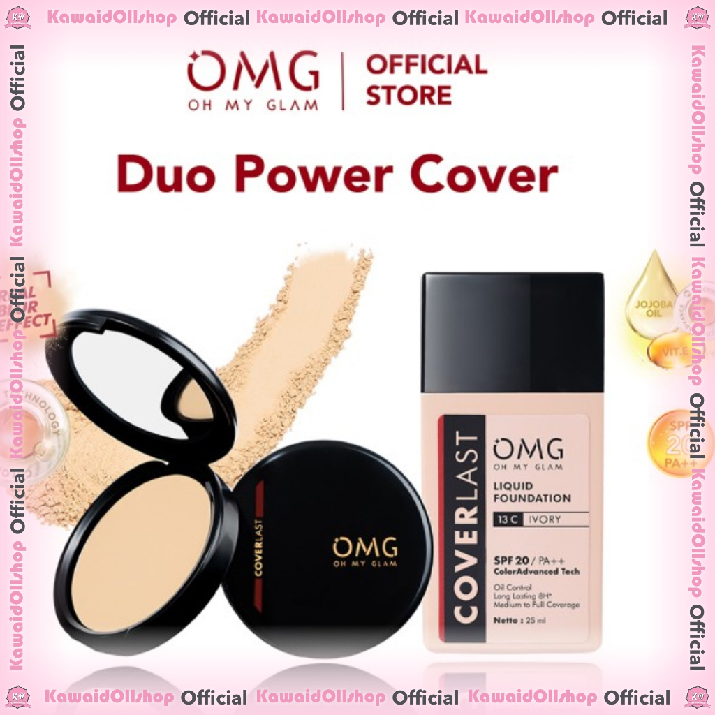 Jual OMG Oh My Glam Coverlast Liquid Foundation Alas Bedak | Two Way ...