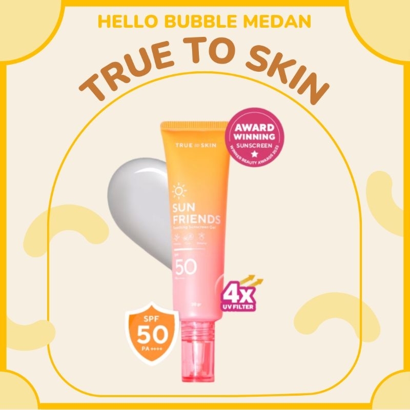 Jual TRUE TO SKIN Sunfriends Sunscreen Gel SPF 50 PA++++ ( 30 ml ...