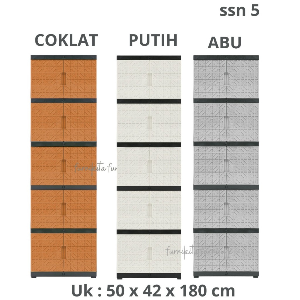 Jual LEMARI PLASTIK SUSUN 5 MINIMALIS ROTAN PEONY | Shopee Indonesia