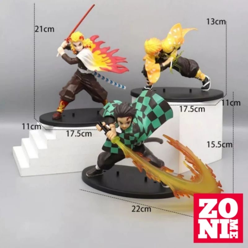 Jual ZONIME Action Figure Anime Demon Slayer Big Tanjiro Zenitsu ...