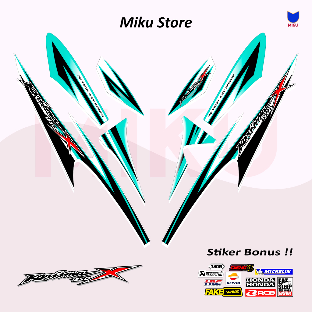 Jual STRIPING STIKER STICKER K17D MOTOR HONDA KARISMA X 125D VARIASI ...