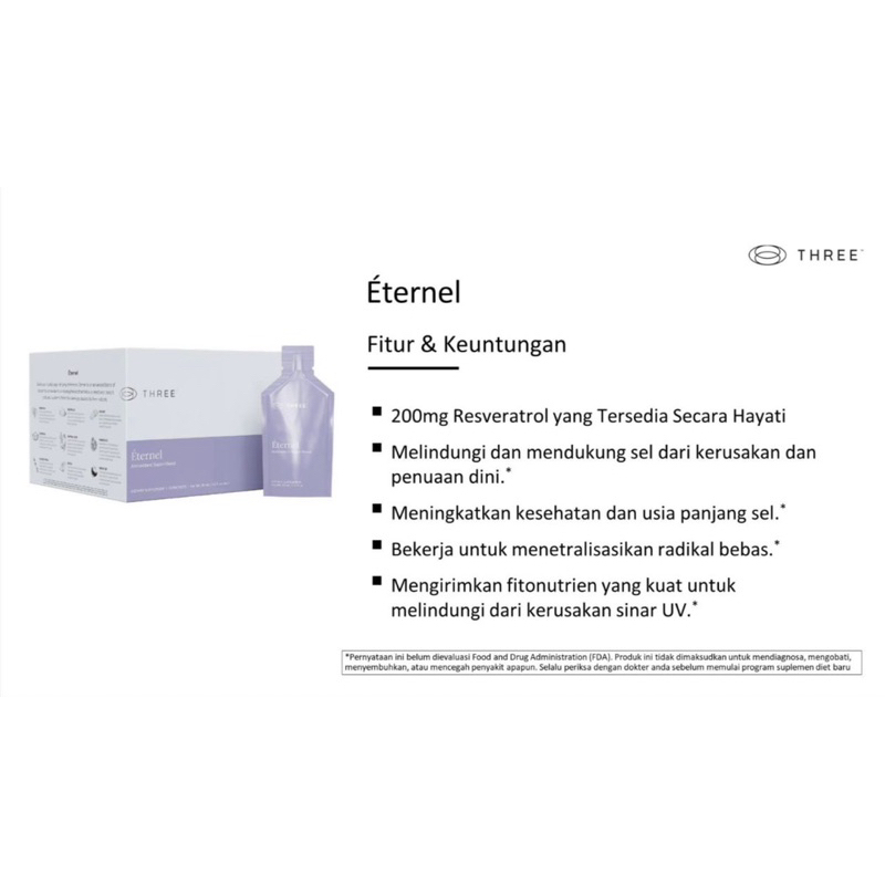 Jual Eternel Three Antioxidant Vitamin Suplemen Ready Stock | Shopee ...