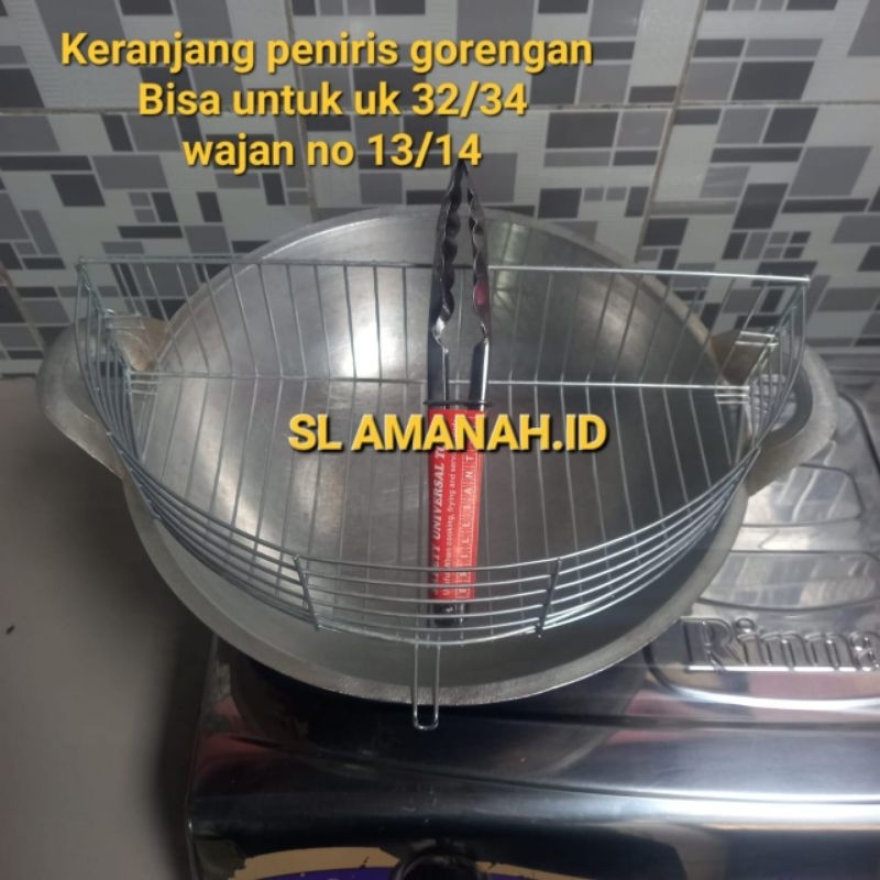 Jual 1 Set Peniris Wajan Gorengan Serbaguna Anti karat & Korosi Peniris ...