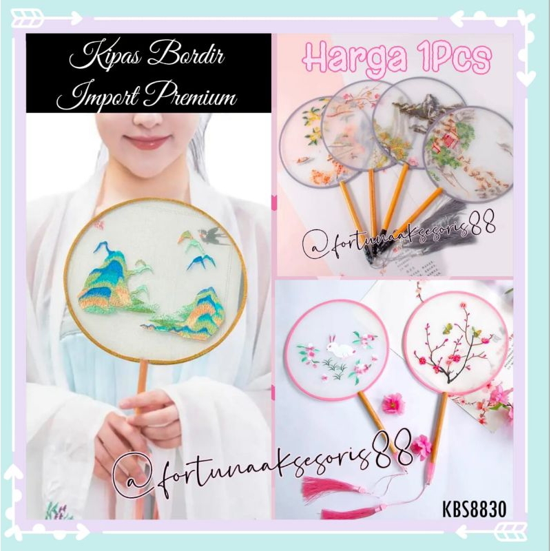 Jual KIPAS KAIN BORDIR IMPORT PREMIUM / KIPAS NIKAH PAI TU / KIPAS TARI ...