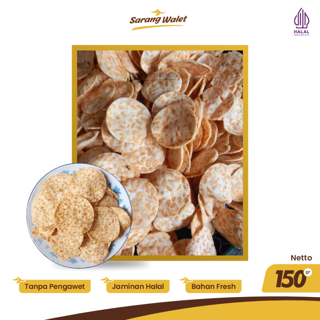 Jual Keripik Tempe Sagu Sarang Tempe 150gr Gurih Enak Renyah Oleh-oleh ...