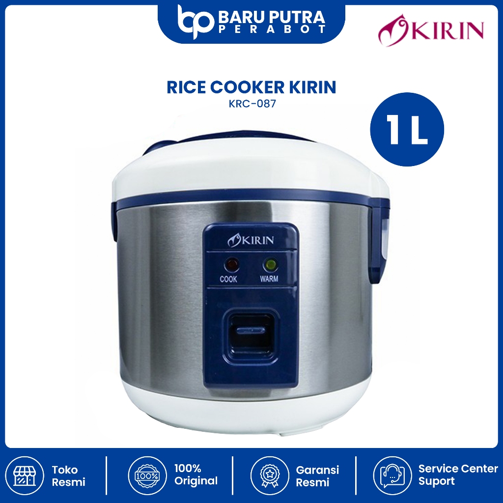Jual KIRIN RICE COOKER 1.0 LITER KRC-087 Non-Stick | Shopee Indonesia