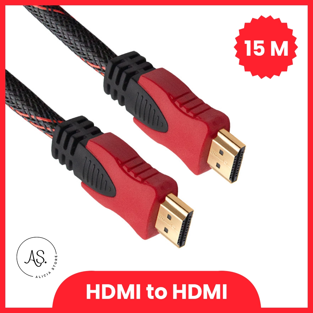 Jual AS Kabel HDMI To HDMI 15 Meter Jaring | Shopee Indonesia