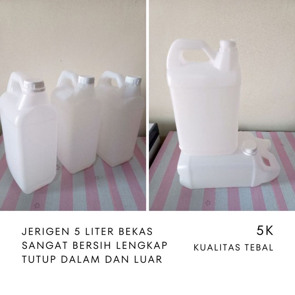 Jual Dirigen Bekas Jerigen 5 Liter Putih Bekas Sudah Dicuci Bersih ...