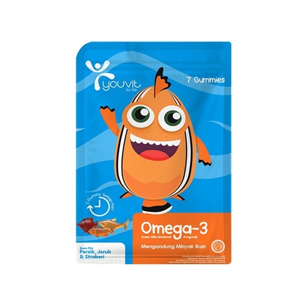 Jual Youvit Omega 3 Gummy for Kids Sachet isi 7 Gummies - Minyak Ikan ...