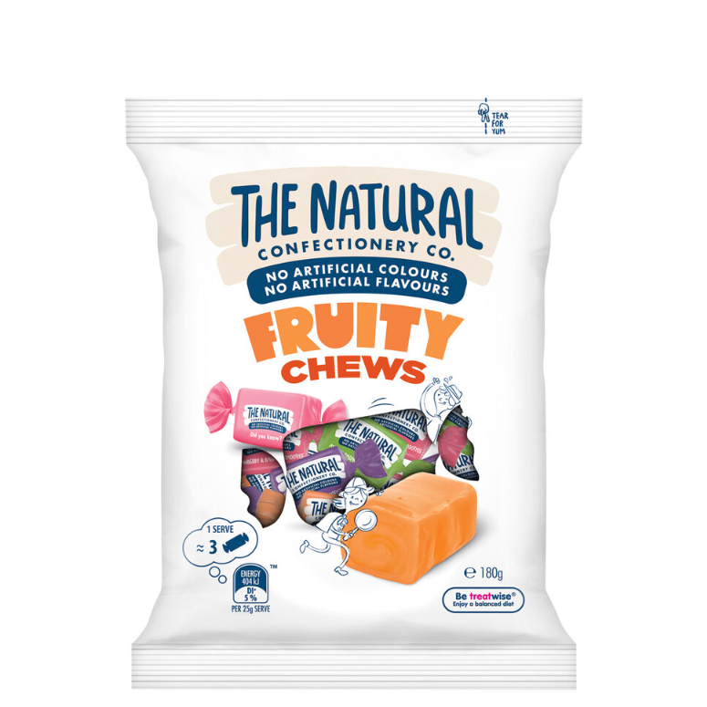 Jual The Natural Confectionery Co. Fruity Chews Lollies 180g | Shopee ...