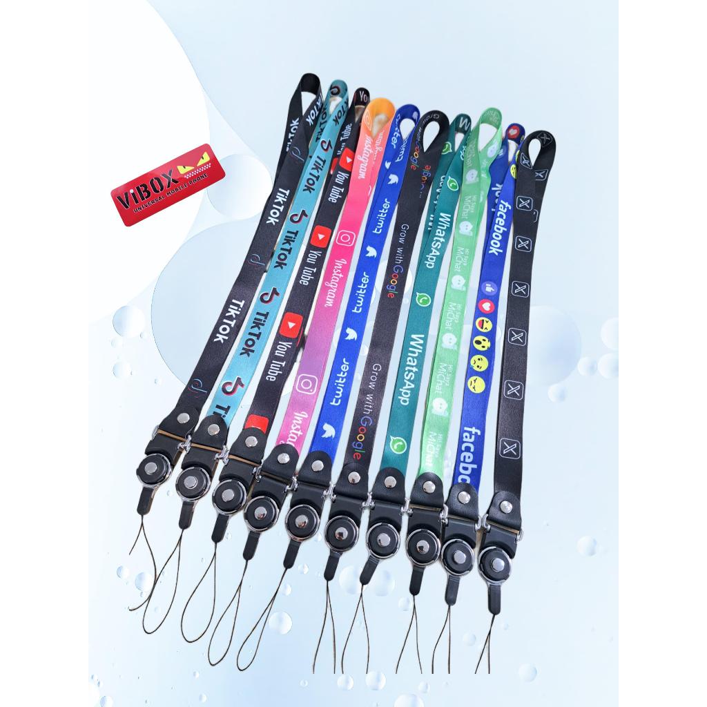 Jual Tali Hp Panjang 45cm ID Card Sosmed & Karakter Kartun Motif Lucu ...