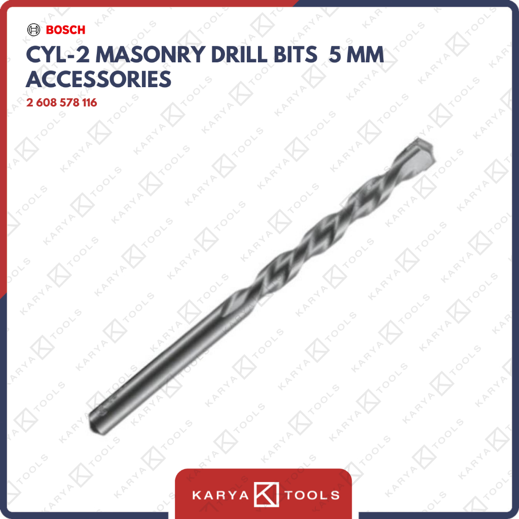 Jual Bosch CYL-2 Masonry Mata Bor Beton 5 mm (116) | Shopee Indonesia