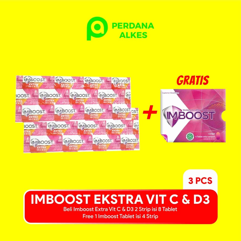 Jual Imboost Extra Vitamin C dan D3 ( Buy 2 Get 1 Free Imboost tablet ...