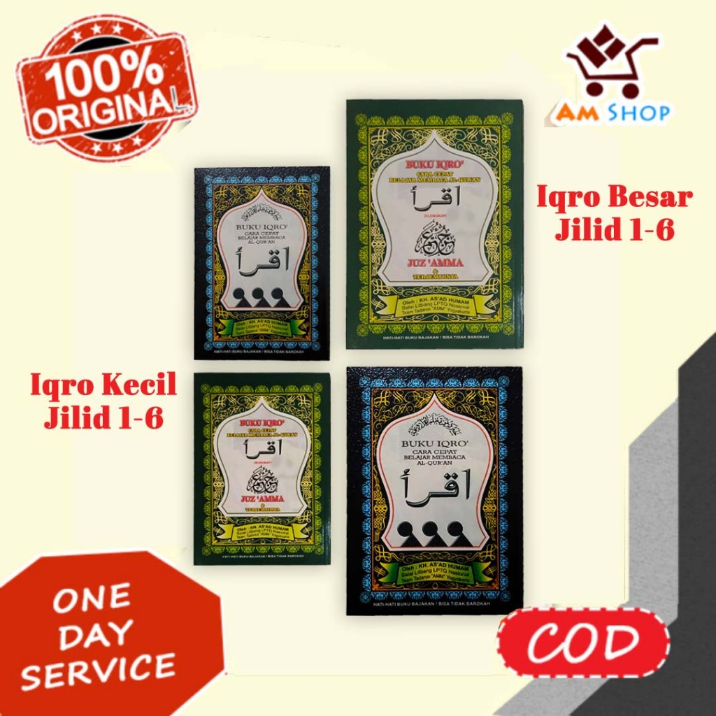 Jual Buku Iqro Juz Amma Anak - Iqra Besar Dan Kecil Bendel 1-6 Iqro ...