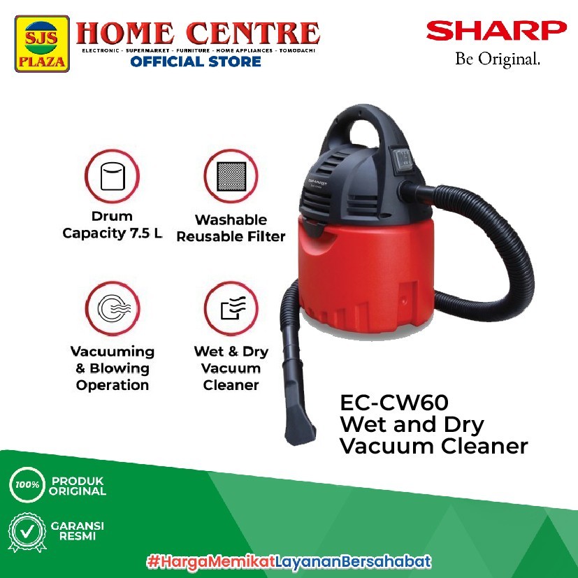 Jual SHARP | EC-CW60 Wet and Dry Vacuum Cleaner | Shopee Indonesia