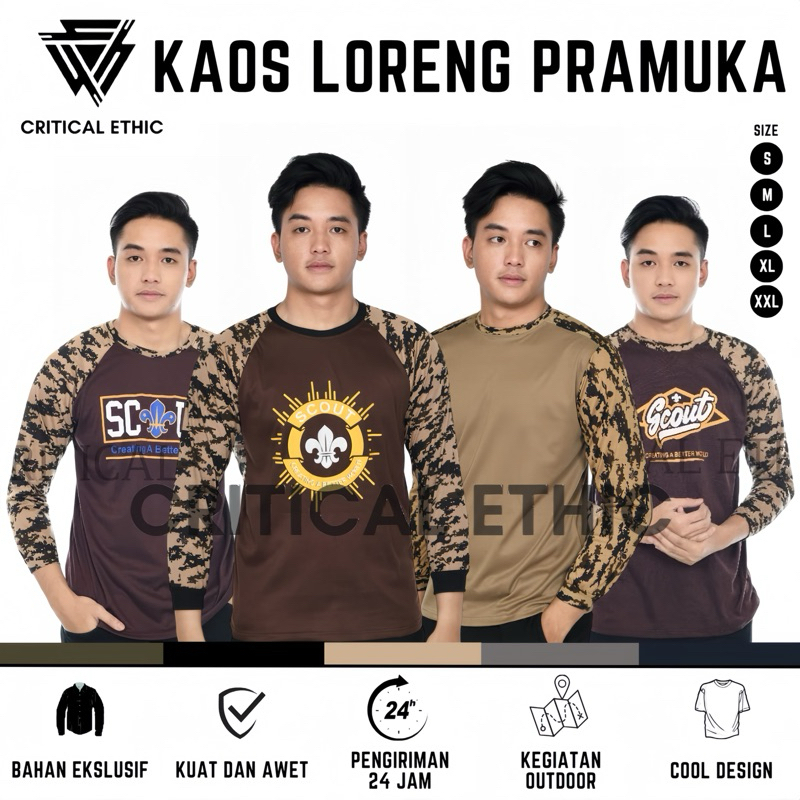 Jual CRITICAL : KAOS PRAMUKA SCOUT CREATING KAOS SABLON LENGAN PANJANG ...