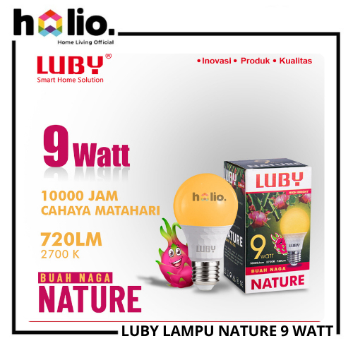Jual Holio LUBY Nature Lampu LED Buah Naga SNI 9W - 9 Watt 2700K ...