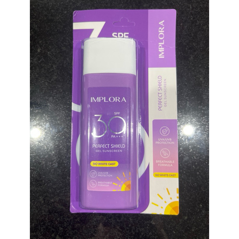 Jual IMPLORA PERFECT SHIELD GEL SUNSCREEN SPF 30 PA+++ NO WHITE CASE ...