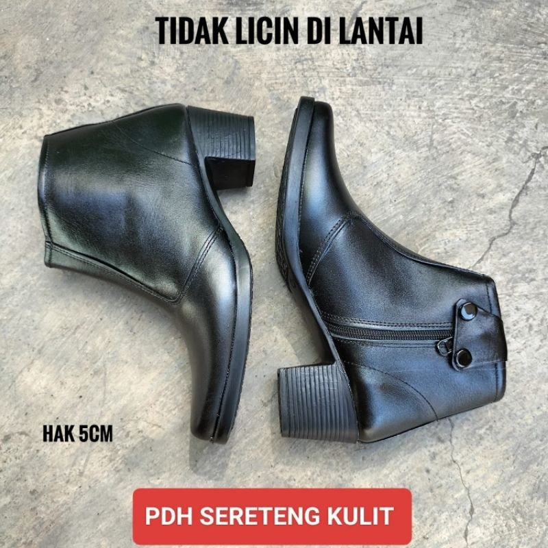 Jual sepatu PDH cewek/sepatu POLWAN kulit/sepatu wanita kulit/sepatu ...