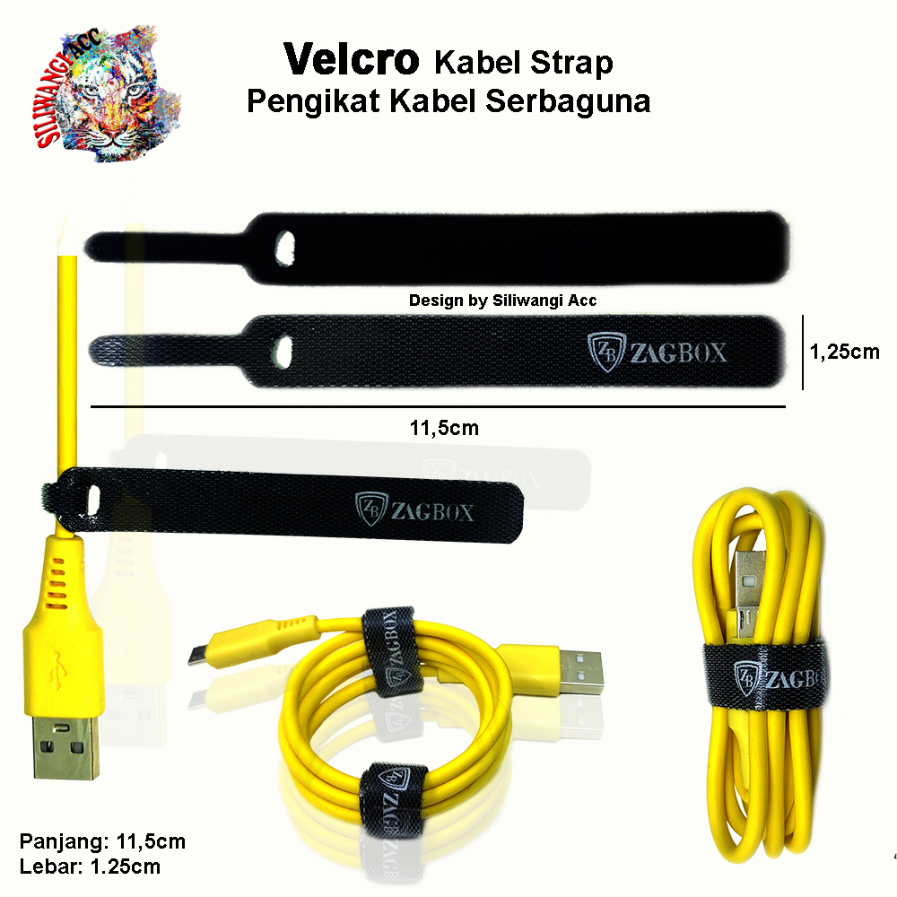 Jual ZAGBOX! Pengikat Kabel Velcro ZAG BOX 2sisi Perekat Multifungsi Uk ...