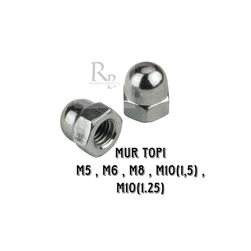 Jual MUR TOPI STAINLESS M5,M6,M8 | Shopee Indonesia
