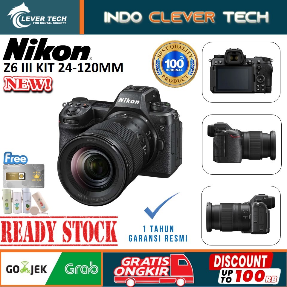 Jual Nikon Z6 III Kit 24-120mm f4 Mirrorless Camera Nikon Z6III Z 6 Mark III Kit 24-120 mm f/4 ...