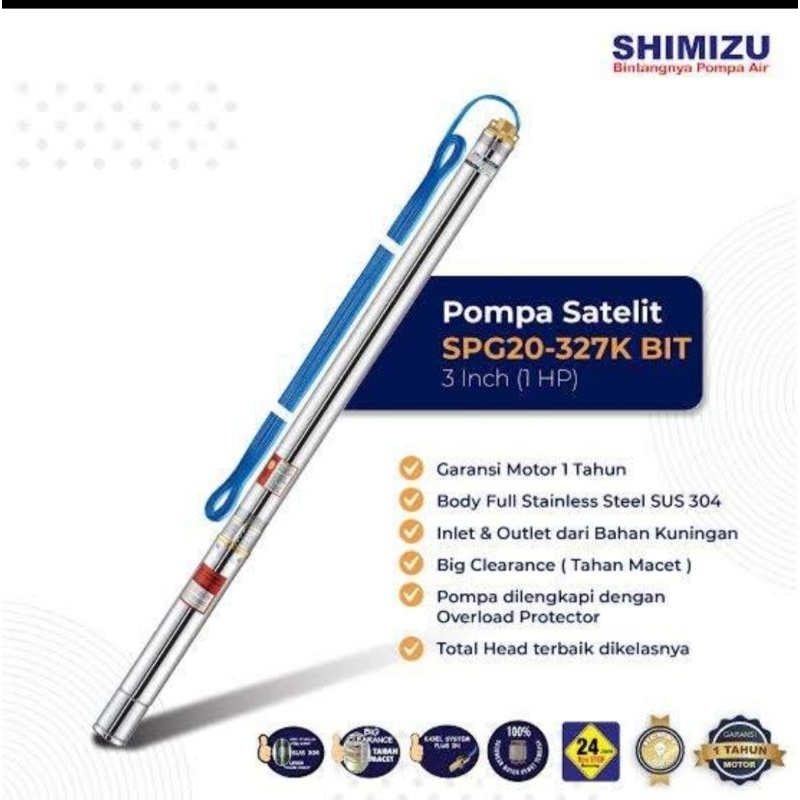 Jual pompa submersible pump shimizu spg k327 bit pompa celup sumur dalam 50 meter | Shopee Indonesia